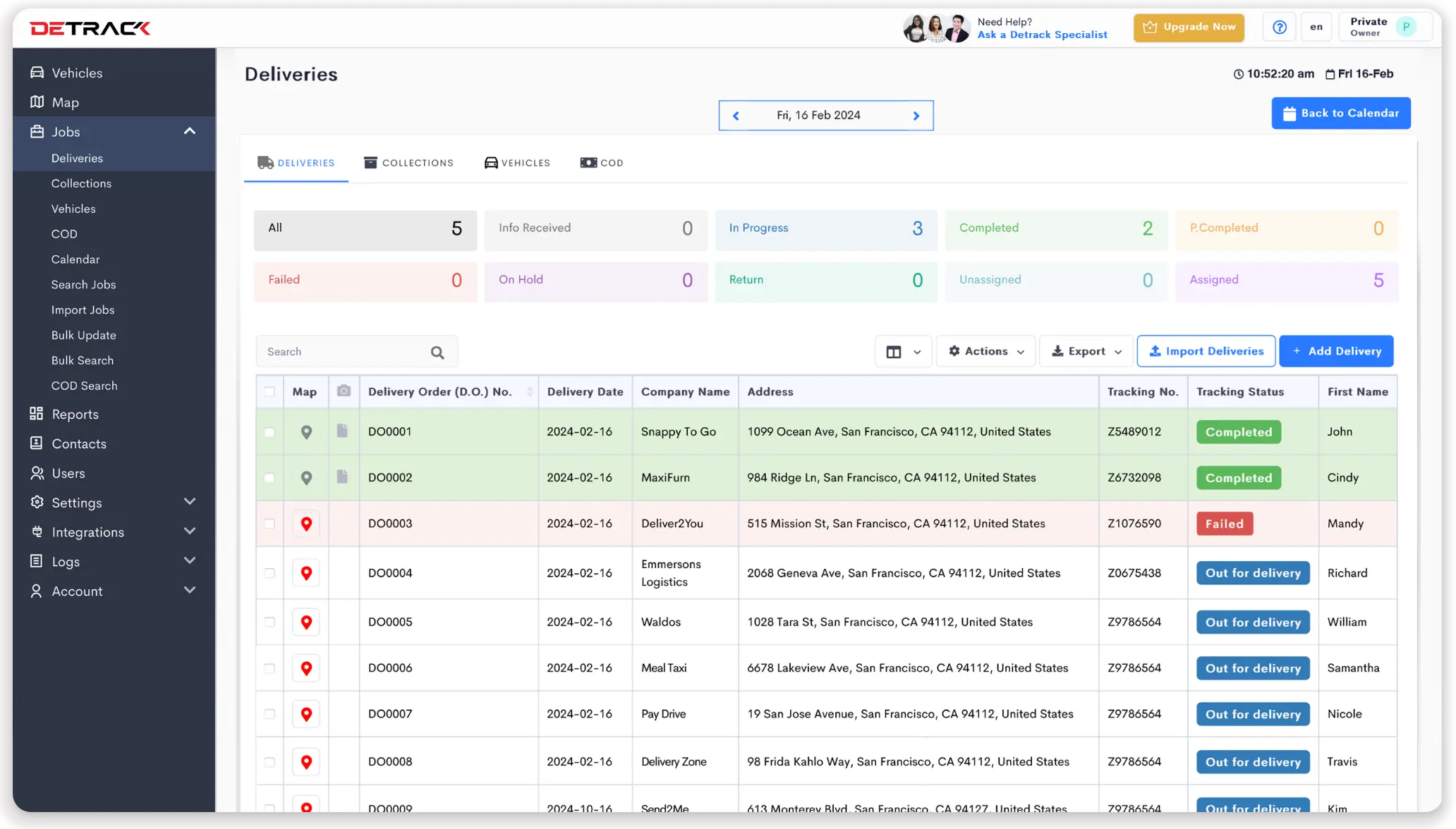 Route Planning & Route Optimization By Detrack