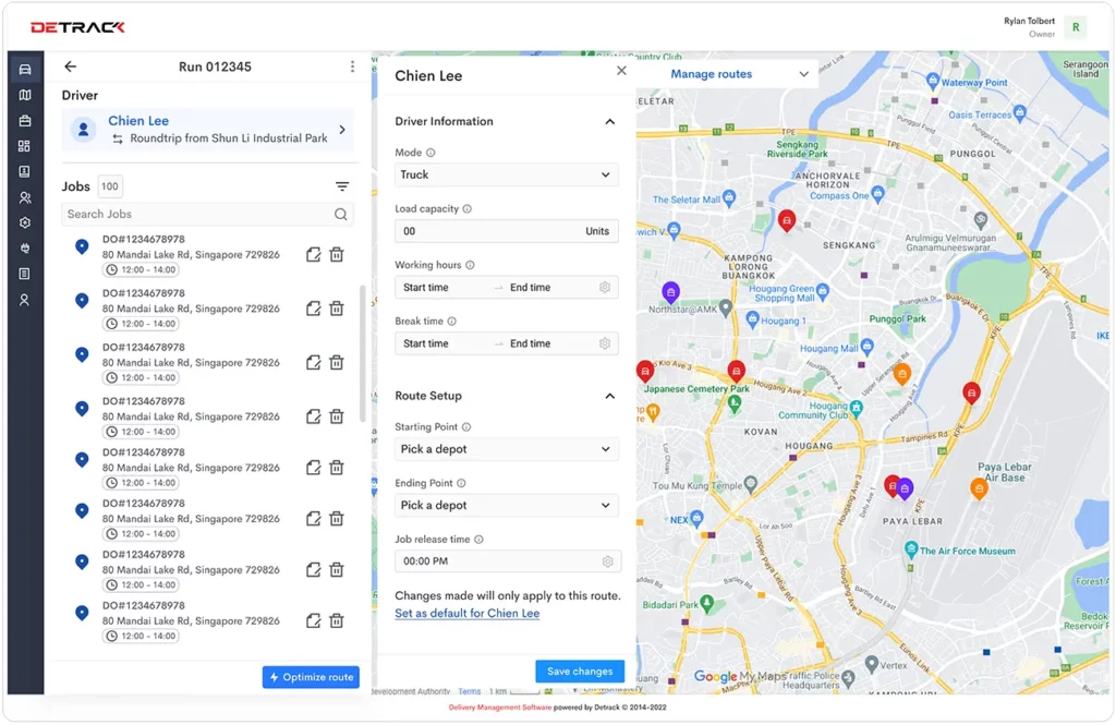 Detrack Route Planning | Instant Route Optimization for % Fleets
