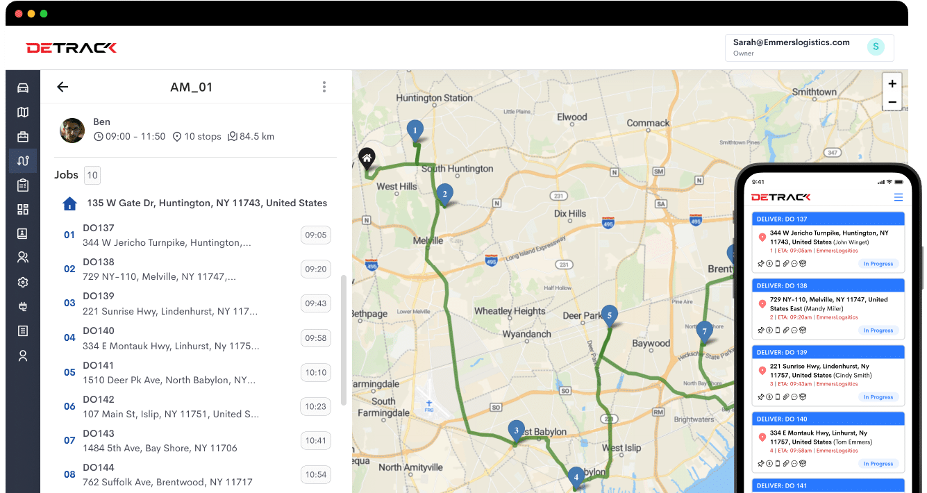 Route Optimization - Smarter Delivery Routes with Detrack