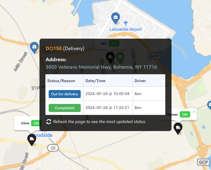Live Delivery Tracking - Stay in Control with Real-Time Updates